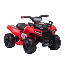 HOMCOM Elektroquad 6V Akku Elektroauto LED Frontlicht (Farbe: rot)