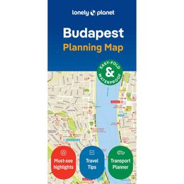 Lonely Planet Budapest City Map, Karte (im Sinne von Landkarte)