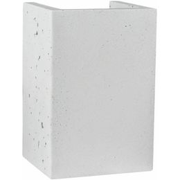 Licht-Erlebnisse Wandleuchte Weiß Beton kompakt GU10 Modernes Design - Weiß