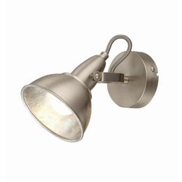 LINDBY Wandleuchte Julin, Vintage-Look in Nickel - nickel matt, silber