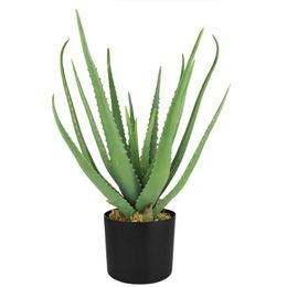 Decovego - Aloe Vera Pflanze Kunstpflanze Künstliche Plastik Pflanze im Topf Kunstbaum Künstlich Kunst unechte Pflanze Innendekoration Deko 45 - 120