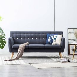 MAISONCHIC 3-Sitzer-Sofa Loungesofa Couch Modern Stoffbezug 172x70x82 cm Dunkelgrau DE63012