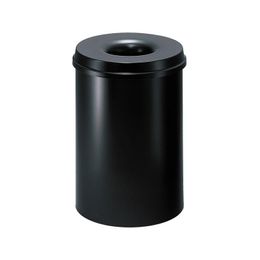 LÜLLMANN Lüllmann - Sicherheitsabfallbehälter, 15 l, 335 x 260 mm, schwarz