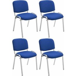 CLP - 4er Set Stühle Ken Chrom Stoff blau