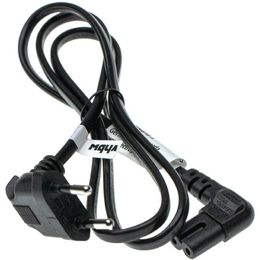 Netzkabel Schutzkontaktstecker Ersatz für Samsung UN32EH4003F für Kaltgeräte z.B. pc Monitor Computer Drucker - C7 Buchse, 1 m, Gewinkelt - vhbw