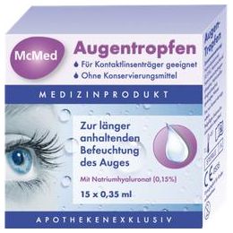 Mcmed Augentropfen Einzeldosispipetten 15X0.35 ml