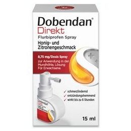 Reckitt Benckiser Deutschland GmbH Dobendan Direkt Flurbiprofen Spray Honig & Zitrone 15 ml