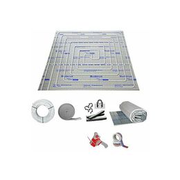 HEIMA-PRESS 180 m² Fußbodenheizung-Set - Tackersystem Dämmstärke 30-3 mm - Alu-Verbundrohr 16 x 2 mm Heizung