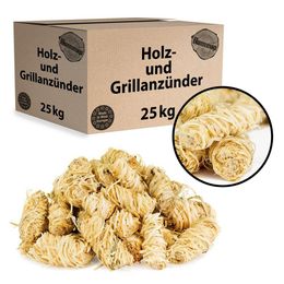 Flameup Grillanzünder Holzwolle Kamin Grill 25kg Holz Kaminanzünder Anzündwolle Anzünder