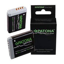 Patona 2x Premium Akku für Canon NB-13L Kamera-Akku Ersatzakku Kameraakku 1010 mAh (3