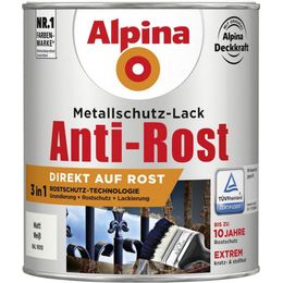 Alpina Metallschutzlack Alpina Metallschutz-Lack Anti-Rost 750 ml weiß