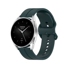 Wigento Smartwatch-Armband Für Xiaomi Watch 2 Pro hochwertiges Silikon Ersatz Armband Grün