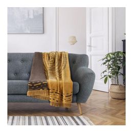 AMELIAHOME Wohndecke Decke Tagesdecke Baumwolle mit Fransen 150 x 200 cm Wohndecke