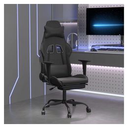 furnicato Gaming-Stuhl mit Fußstütze Schwarz Kunstleder (1 St)