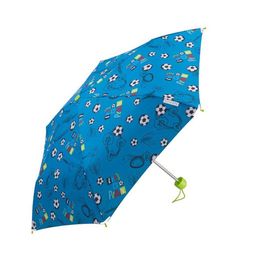 Happy Rain Langregenschirm Ergobrella Kinderregenschirm mit reflektierenden Ecken Football Fan
