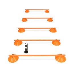 Superhund Agility-Hürde Mini-Hürden 5er Set mit Orange Markiermulden Stange 100 cm Farbe Orang