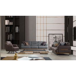 JVmoebel Wohnzimmer-Set Komplett Einrichtung Sofa Dreisitzer Wohnzimmer Couch Polster Sessel