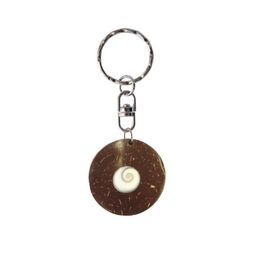 Saraswati Schlüsselanhänger Schlüsselanhänger Kokosnuss mit Shiva-Eye 3