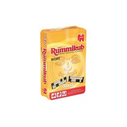 Jumbo Spiele Spiel, Denkspiel Original Rummikub Wort Kompakt in Metalldose ab 7 Jahre