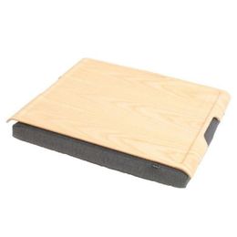bosign Laptop Tablett Knietablett Laptray Anti-Slip Ash Wood Salt & Pepper