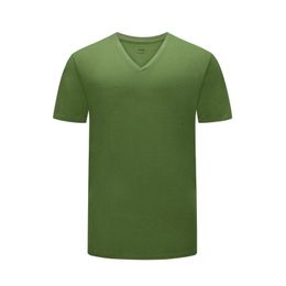 Übergröße : Mey, T-Shirt mit V-Ausschnitt, Dry Cotton in Grün
