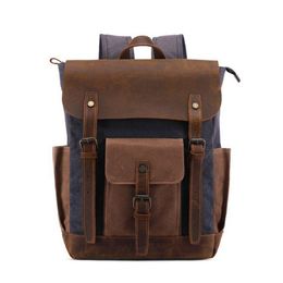 REDOM Laptoprucksack Rucksack Schulrucksack Lederrucksack Reiserucksack Schultertasche (Vintage Schultertasche Notebook Laptop Tasche Schule Uni Rucksack