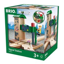 Brio® Spielzeugeisenbahn-Gebäude Brio World Eisenbahn Gebäude Signal Station 2 Teile 33674