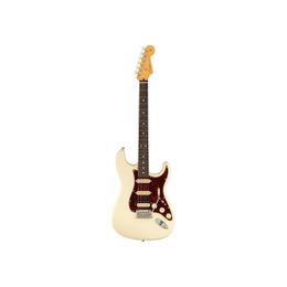 Fender E-Gitarre, American Professional II Stratocaster HSS RW Olympic White
