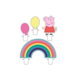 Festivalartikel Geburtstagskerze Pixie-Kerzen PEPPA PIG 4 Stk Kerze Kerzen Geburtstag Geburtstagskerze (4-tlg)