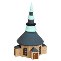 Weihnachtsfigur Miniaturhaus Kirche Seiffen bunt Höhe 7 cm NEU
