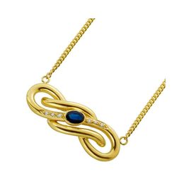 CH.ABRAMOWICZ Goldkette Infinity Collier Gelbgold 585 blauer Saphir 1.07ct. Diamanten 0.06c (1-tlg)