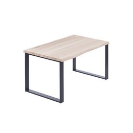 LAMO Manufaktur Baumkantentisch Modern Esstisch Massivholz inkl. Metallgestell (1 Tisch)