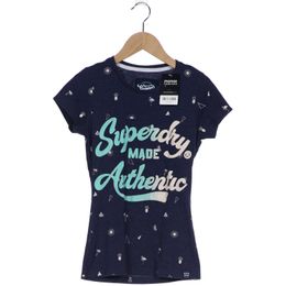 Superdry Damen T-Shirt, marineblau, Gr. 32