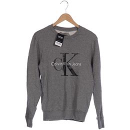 Calvin Klein Jeans Damen Sweatshirt, grau, Gr. 34