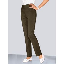 Stretch-Hose Classic Basics Gr. 52, Normalgrößen, grün (khaki) Damen Hosen Stretch-Hosen