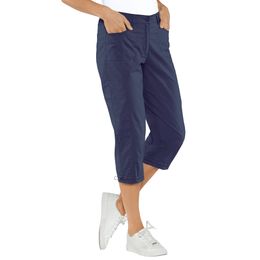 Caprihose Casual Looks Gr. 46, Normalgrößen, blau (nachtblau) Damen Hosen Caprihosen 3/4