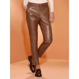 CRÉATION L Lederhose CREATION L Gr. 48, Normalgrößen, braun (cognac) Damen Hosen Lederhosen