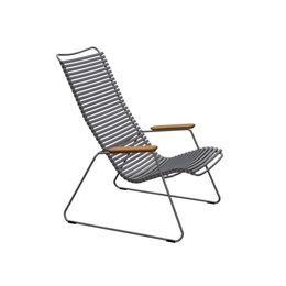 Houe CLICK Relaxsessel Lounge chair Bambusarmlehnen Stahlgestell Dark Grey