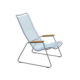 Houe CLICK Relaxsessel Lounge Chair Bambusarmlehnen Stahlgestell Dusty light blue