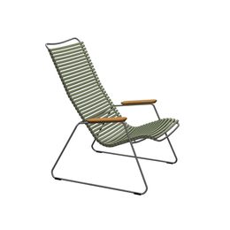 Houe CLICK Relaxsessel Lounge chair Bambusarmlehnen Stahlgestell Olive Green