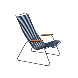 Houe CLICK Relaxsessel Lounge chair Bambusarmlehnen Stahlgestell Dark blue