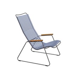 Houe CLICK Relaxsessel Lounge chair Bambusarmlehnen Stahlgestell Pigeon blue
