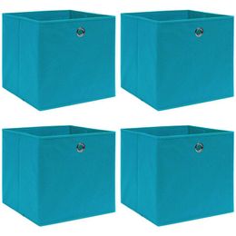Prolenta Premium - Aufbewahrungsboxen 4 Stk. Babyblau 32x32x32 cm - Blau