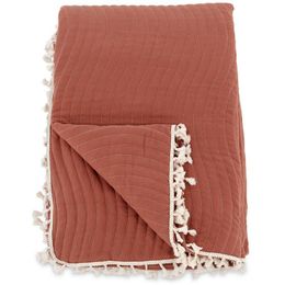 ebuy24 - Lias Tagesdecke 180x260cm offwhite, rot.