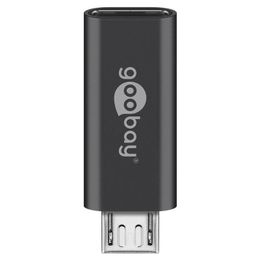 goobay - Micro-USB/USB-C™ otg Hi-Speed-Adapter für den Anschluss von Ladekabeln - USB-C™-Buchse usb 2.0-Micro-Stecker (Typ b) (51594)