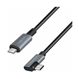 Logilink - USB2.0 Typ-C CU0182, c/m 90°, pd, schwarz, 1,0m