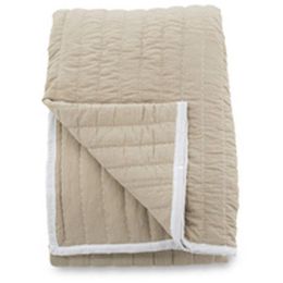 ebuy24 - Juni Tagesdecke 260x260cm beige, weiß.