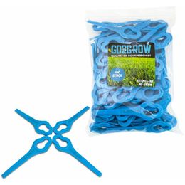 BITUXX 100x Go2Grow Rasentrimmer Messer Ersatz Messer mähen Akku-Rasentrimmer für Rasentrimmer und Akkutrimmer Kunststoff-Messer - Blau