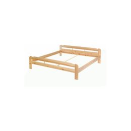 acerto Doppelbett ohne Lattenrost aus Kiefer massiv - 180x200 cm Massivholz Schlafmöbel