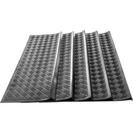 Jet-Line - Stufenmatten frederike 5er-Set Außenbereiche Treppenmatten Antirutschmatte 25x89 cm